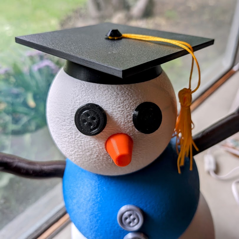 Giant Snowman Graduation Mortar Boards by IvyMike | Download free STL ...