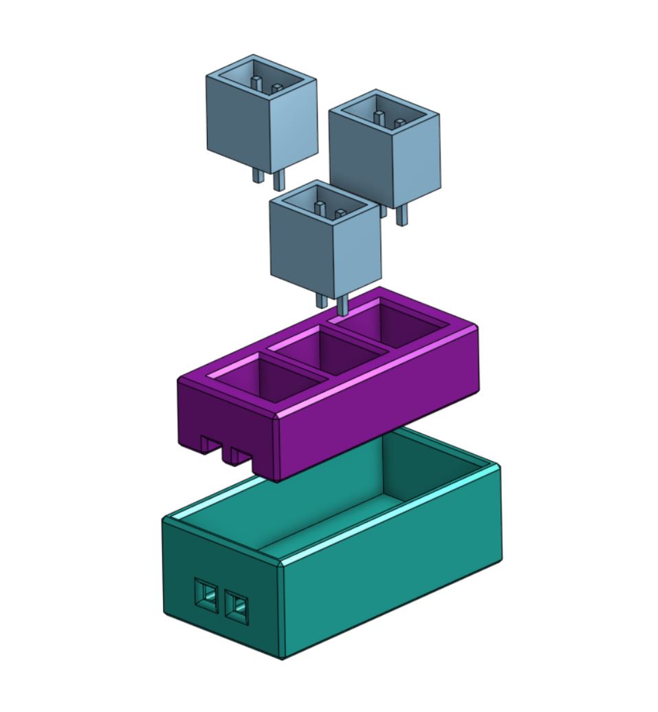 JST XH 2-pin 3-way splitter by Hoongolian | Download free STL model ...