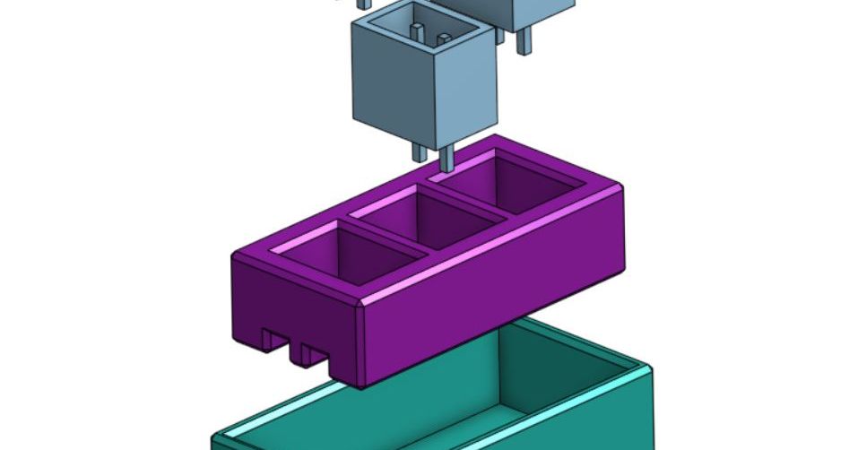 JST XH 2-pin 3-way splitter by Hoongolian | Download free STL model ...