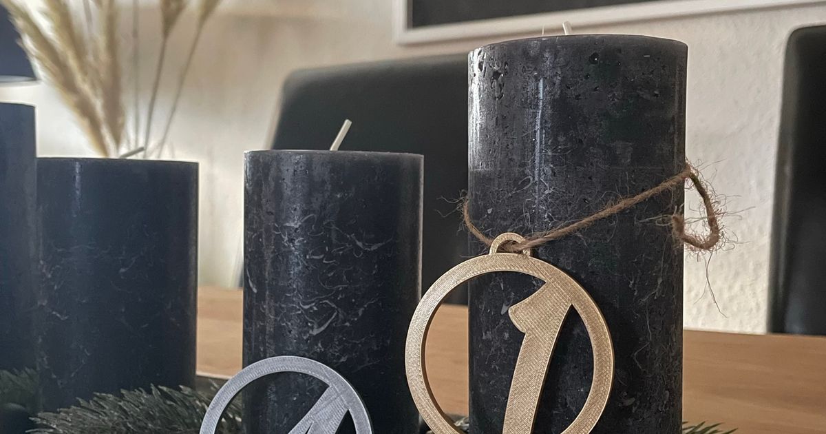 Numbers for advent-candles by moddok | Download free STL model ...