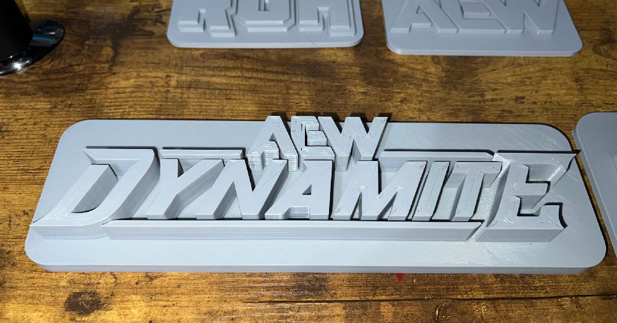 AEW Dynamite Logo by Robert M. Pimpsner | Download free STL model ...