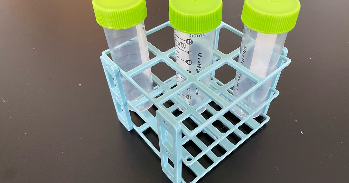 50mL Test Tube Rack (3x3) by Ziathon | Download free STL model ...