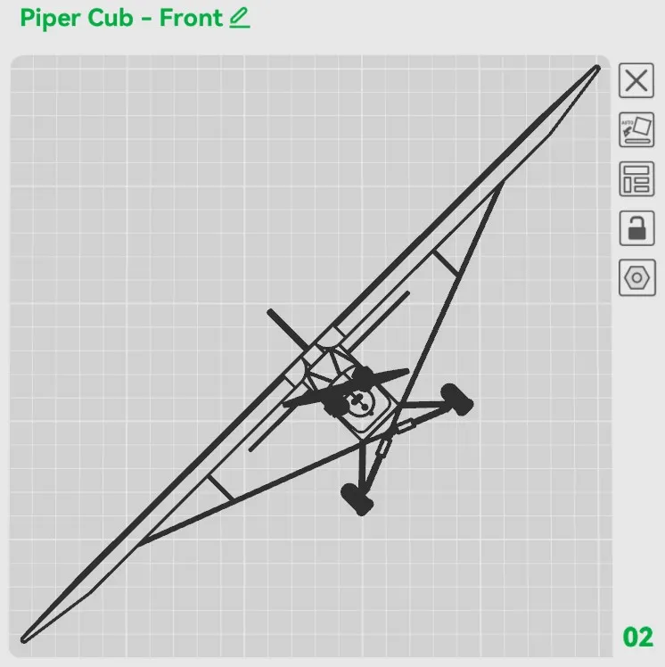 Piper J-3 Cub - 2D Wall Art by Fight to Fly Designs | Download free STL ...