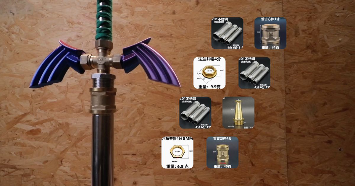 Zelda Pipe Master Sword by LinkMertens | Download free STL model ...