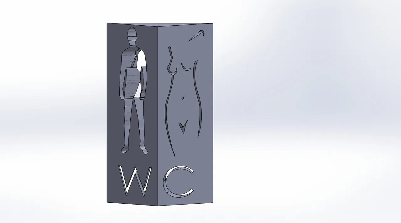 Toilet sign by Marko Aalto | Download free STL model | Printables.com