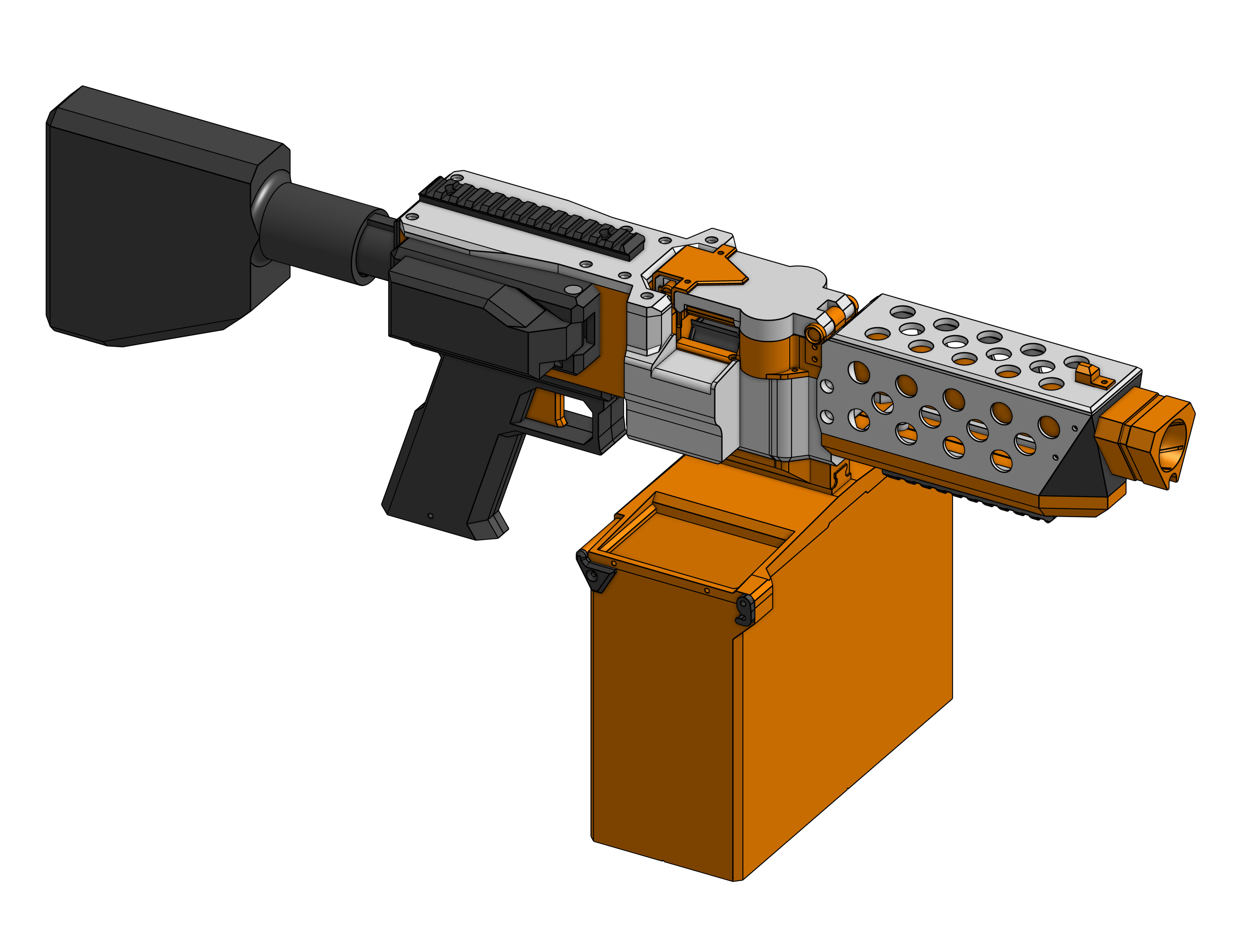 HBM-23 Belt-Fed Blaster (Nerf Homemade) by BusyYoungExec | Download ...