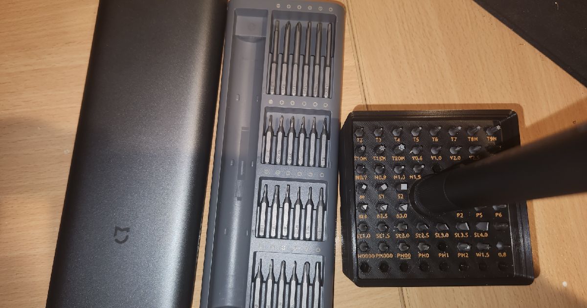 Gridfinity Xiaomi precision screwdriver bit bin by jufy111 | Download ...