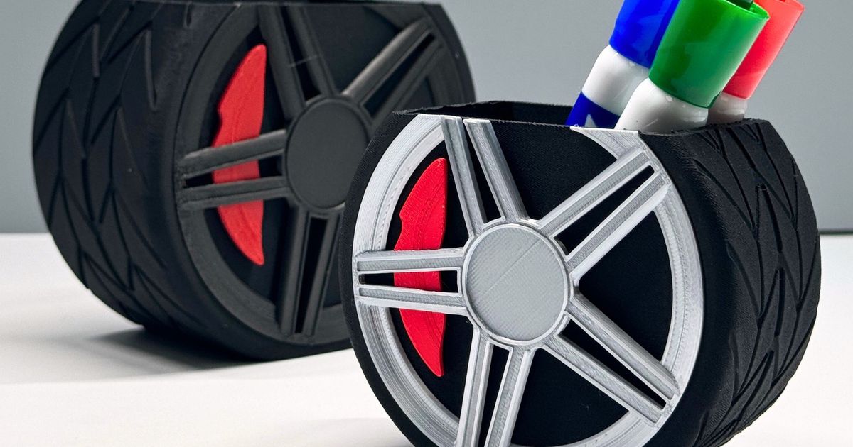 3D Printable Car Wheel Desktop Accessory by Brandon Santana ...