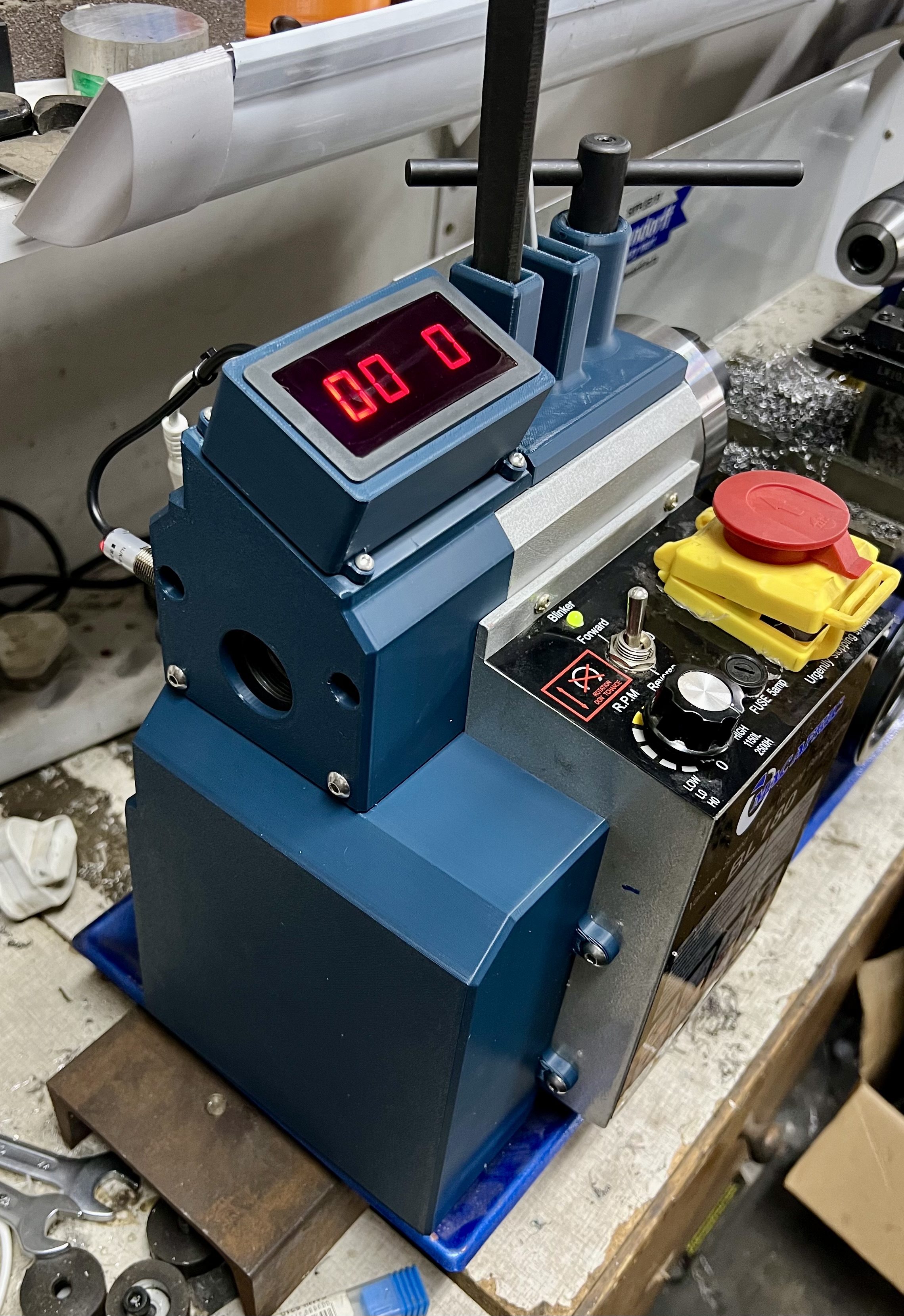 Mini Lathe Tachometer/RPM mount by AxField | Download free STL model ...