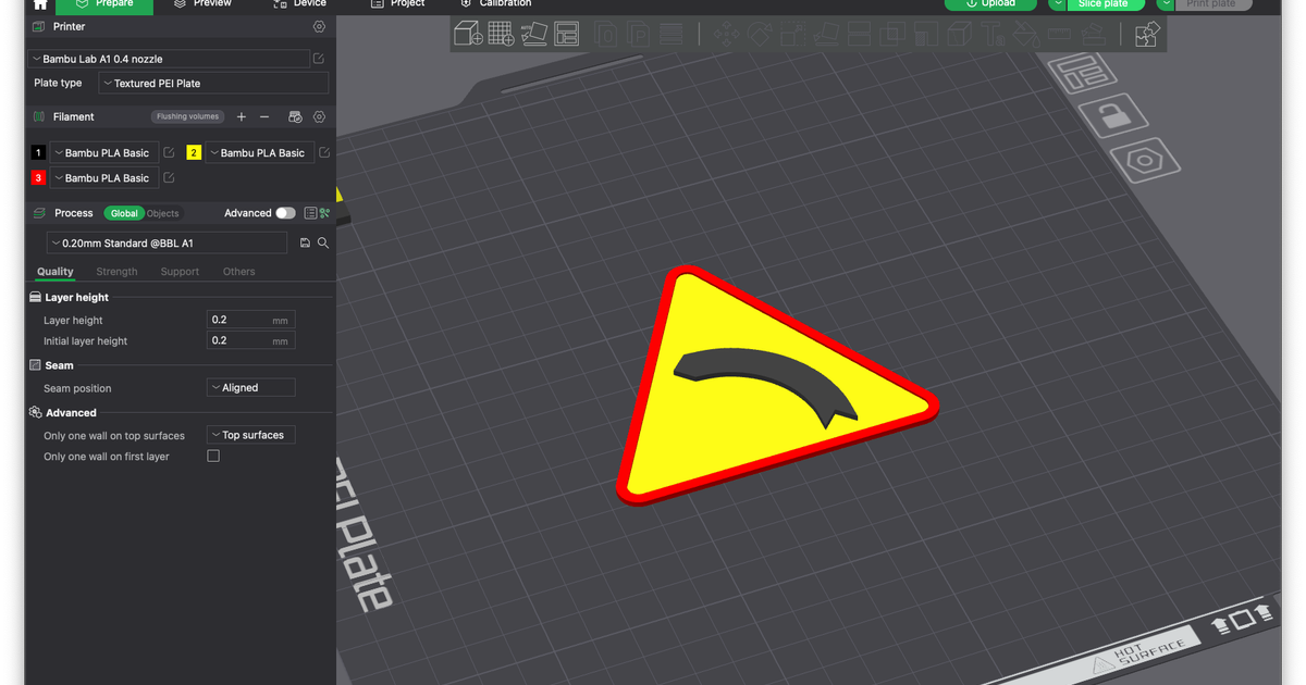 Polish road sign A-2 by Rafal Branczu | Download free STL model ...