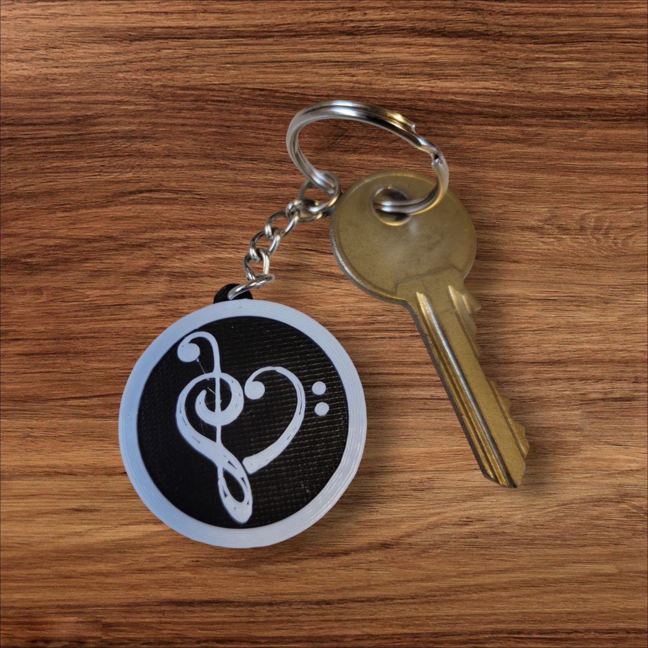 Keychain Love Music by 3d Rebels | Download free STL model | Printables.com