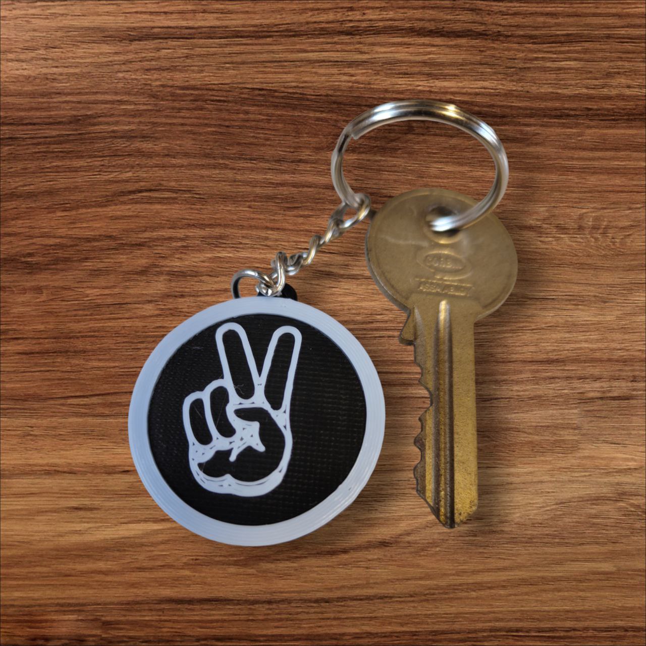 Keychain Peace by 3d Rebels | Download free STL model | Printables.com
