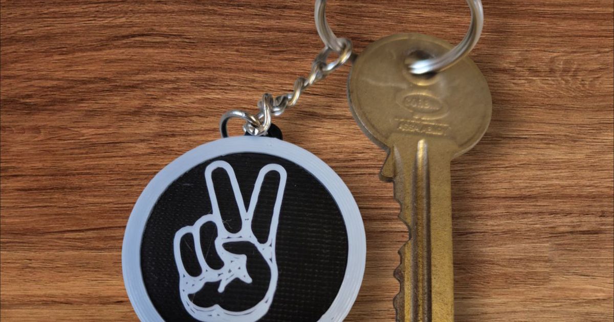Keychain Peace by 3d Rebels | Download free STL model | Printables.com