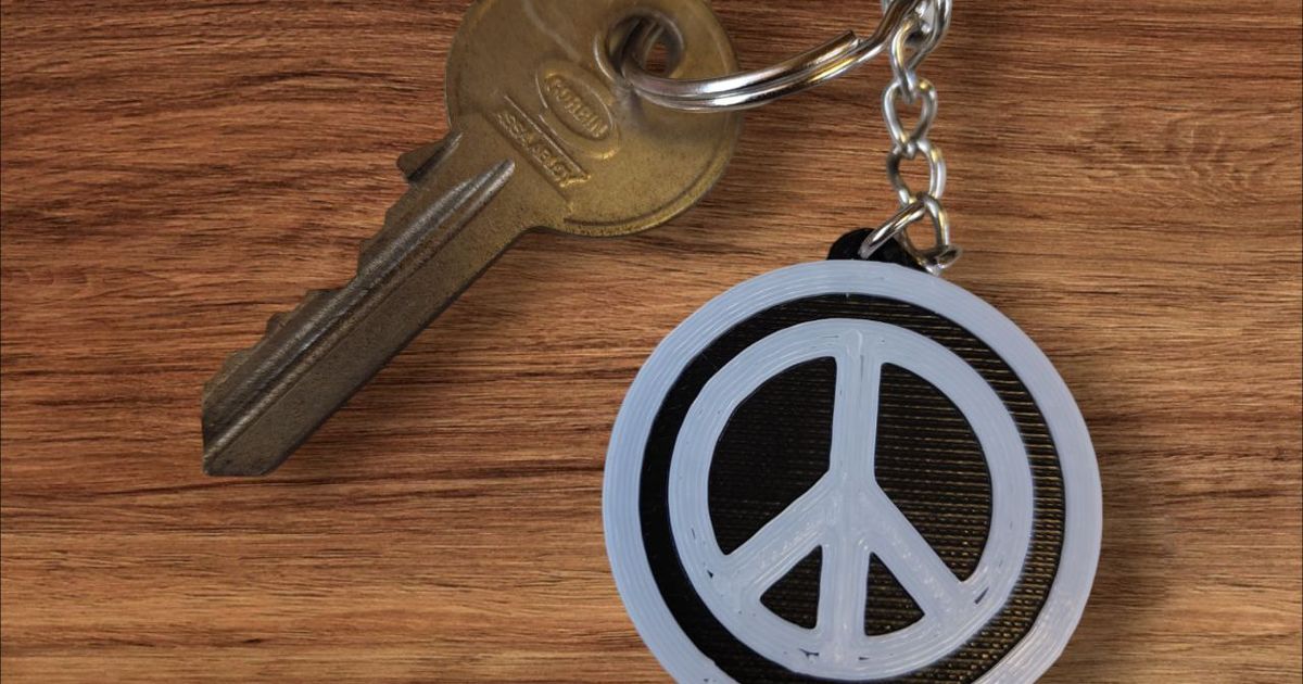 Keychain peace 3 by 3d Rebels | Download free STL model | Printables.com