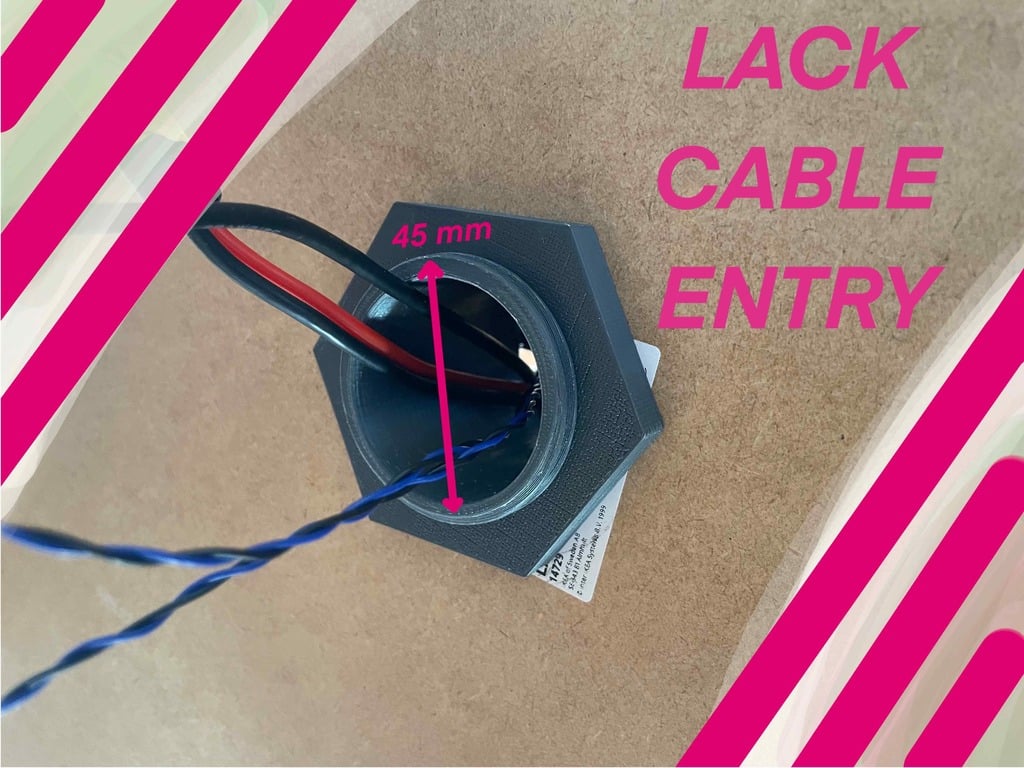LACK cable entry by Lars414 | Download free STL model | Printables.com