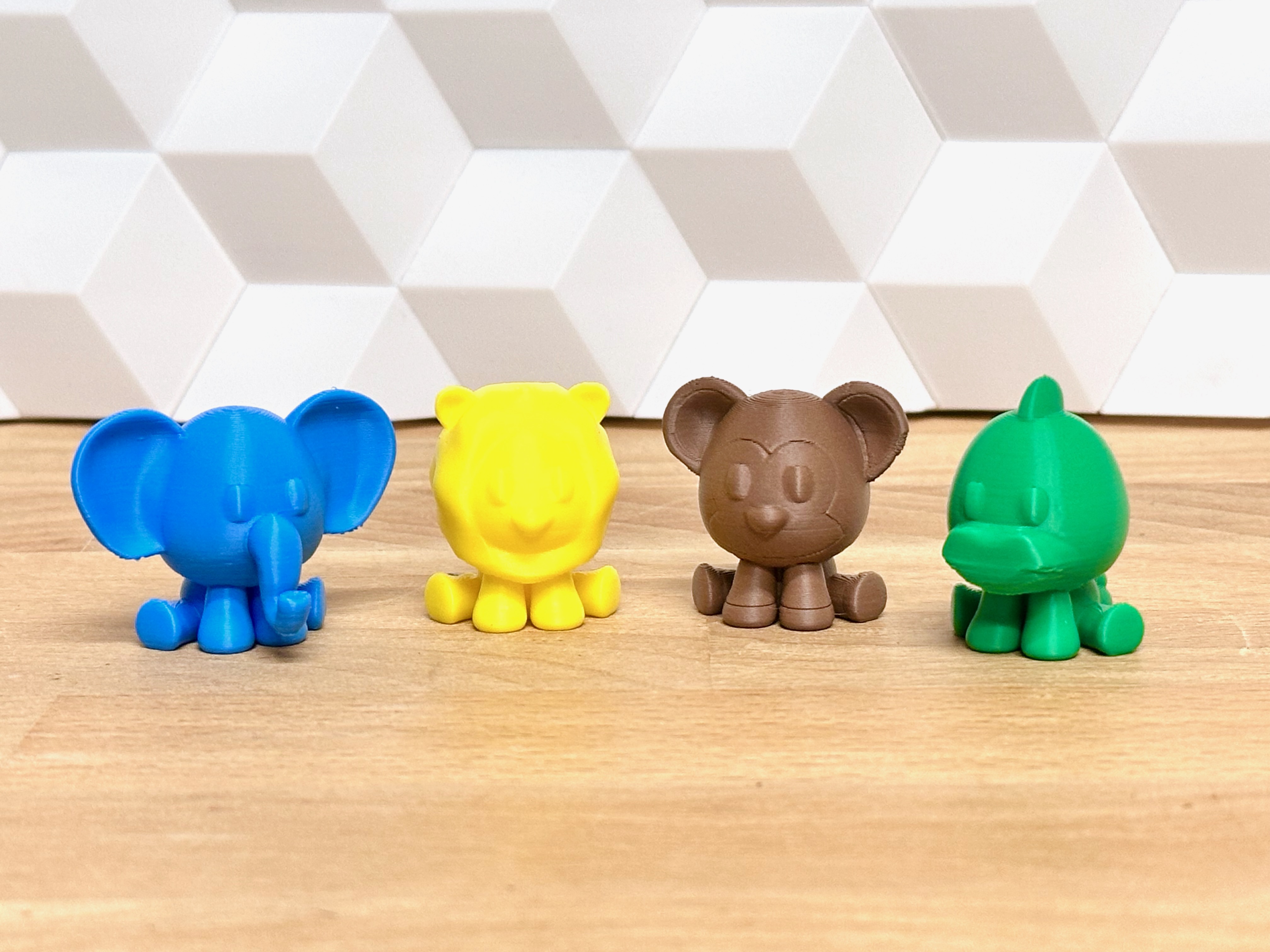 Minimals Safari Pack (cute tiny animal figures - elephant, lion, monkey ...