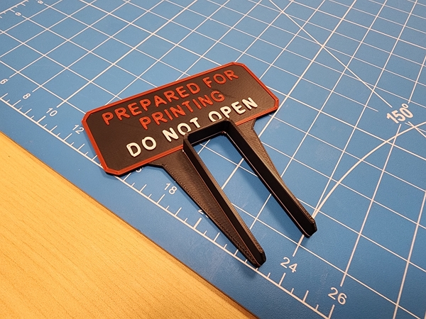 #0157 Original Prusa Enclosure (OPE) Door Blocking Sign by BuildX ...
