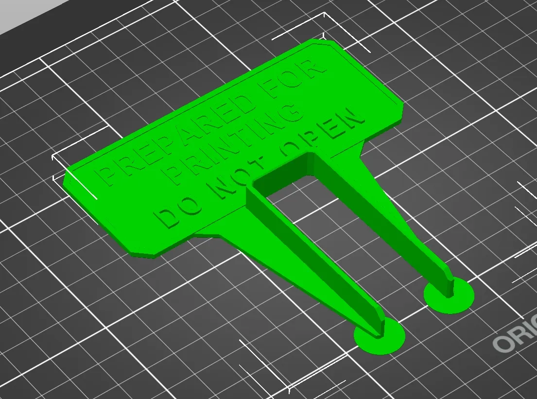 #0157 Original Prusa Enclosure (OPE) Door Blocking Sign by BuildX ...
