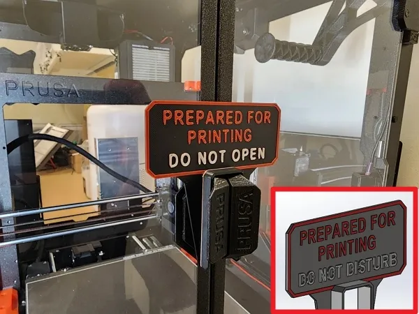 #0157 Original Prusa Enclosure (OPE) Door Blocking Sign by BuildX ...