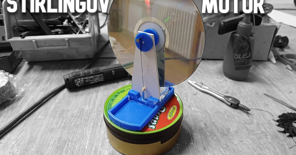 Jednoduchý STIRLINGŮV MOTOR by Jiří Lüftner | Download free STL model ...