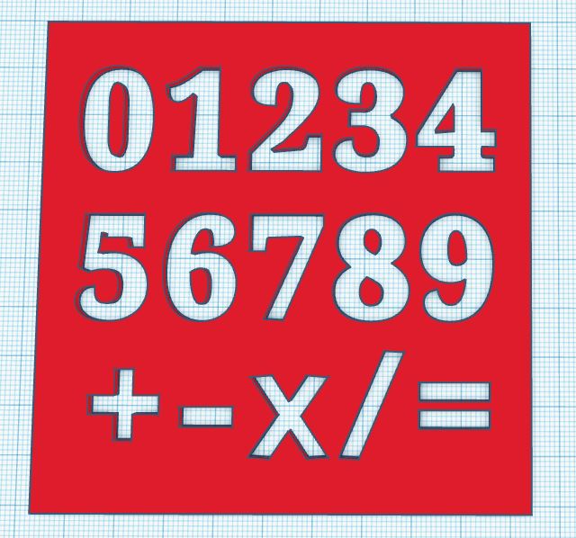 Šablona čísel / number temlate by Jan Tar | Download free STL model ...