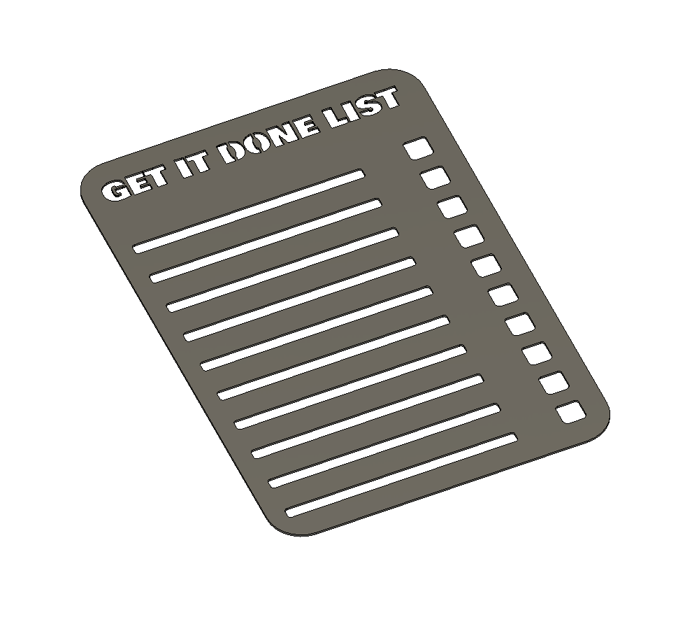 Get it done list / todo list by Andrew Waterhouse | Download free STL ...