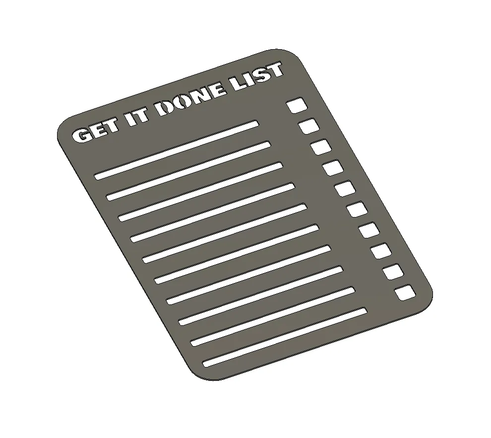 Get it done list / todo list by Andrew Waterhouse | Download free STL ...