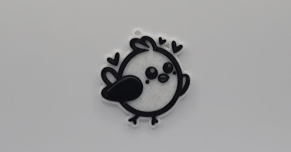 Cute Bird Keychain by FC2M3D | Download free STL model | Printables.com