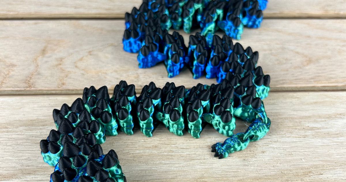 Gator Dragon Long by Built_Over_Bot | Printables Store