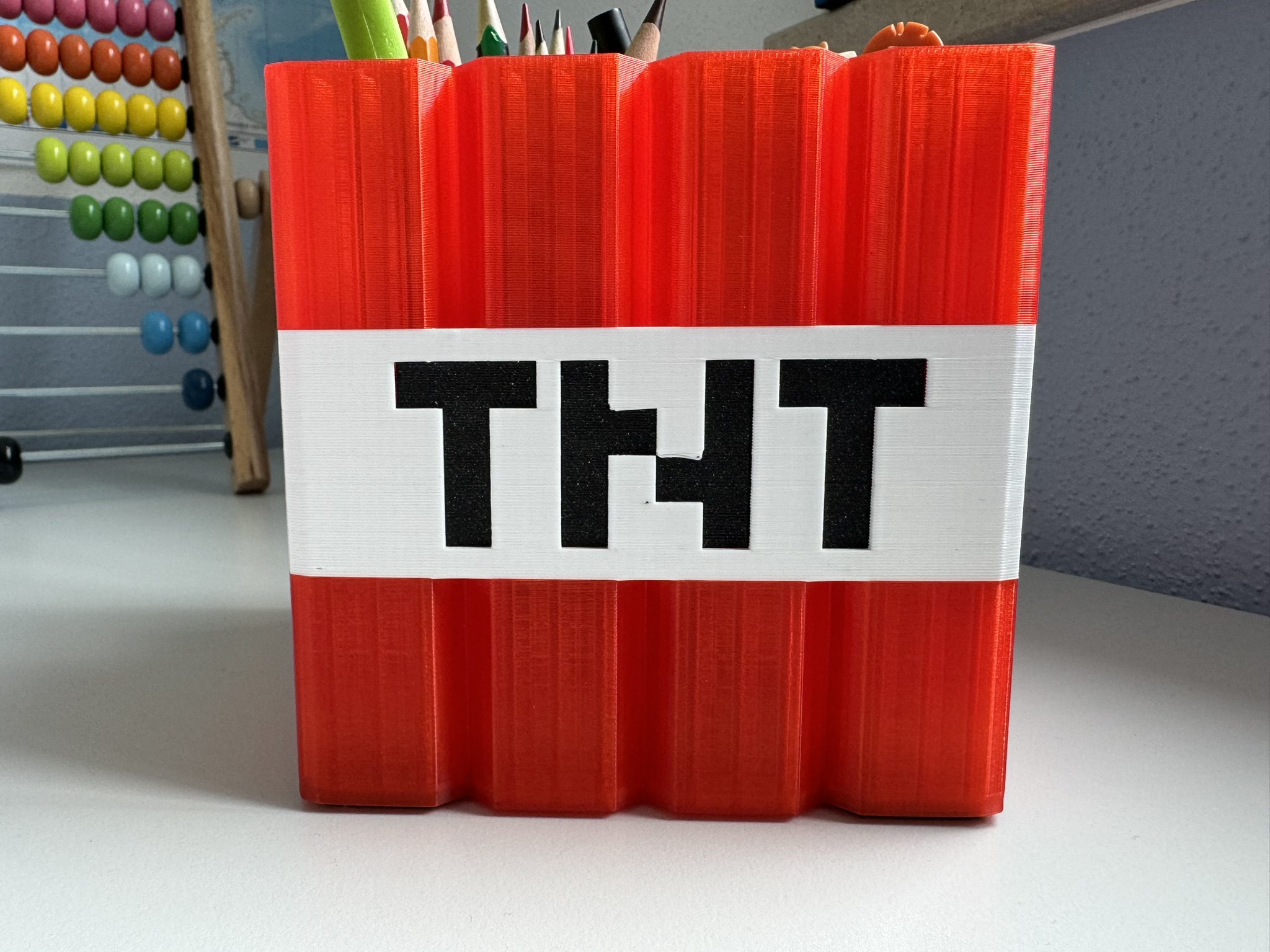 Minecraft TNT Desktop Pen Holder Box Multi-Color by LeinmuSe | Download ...