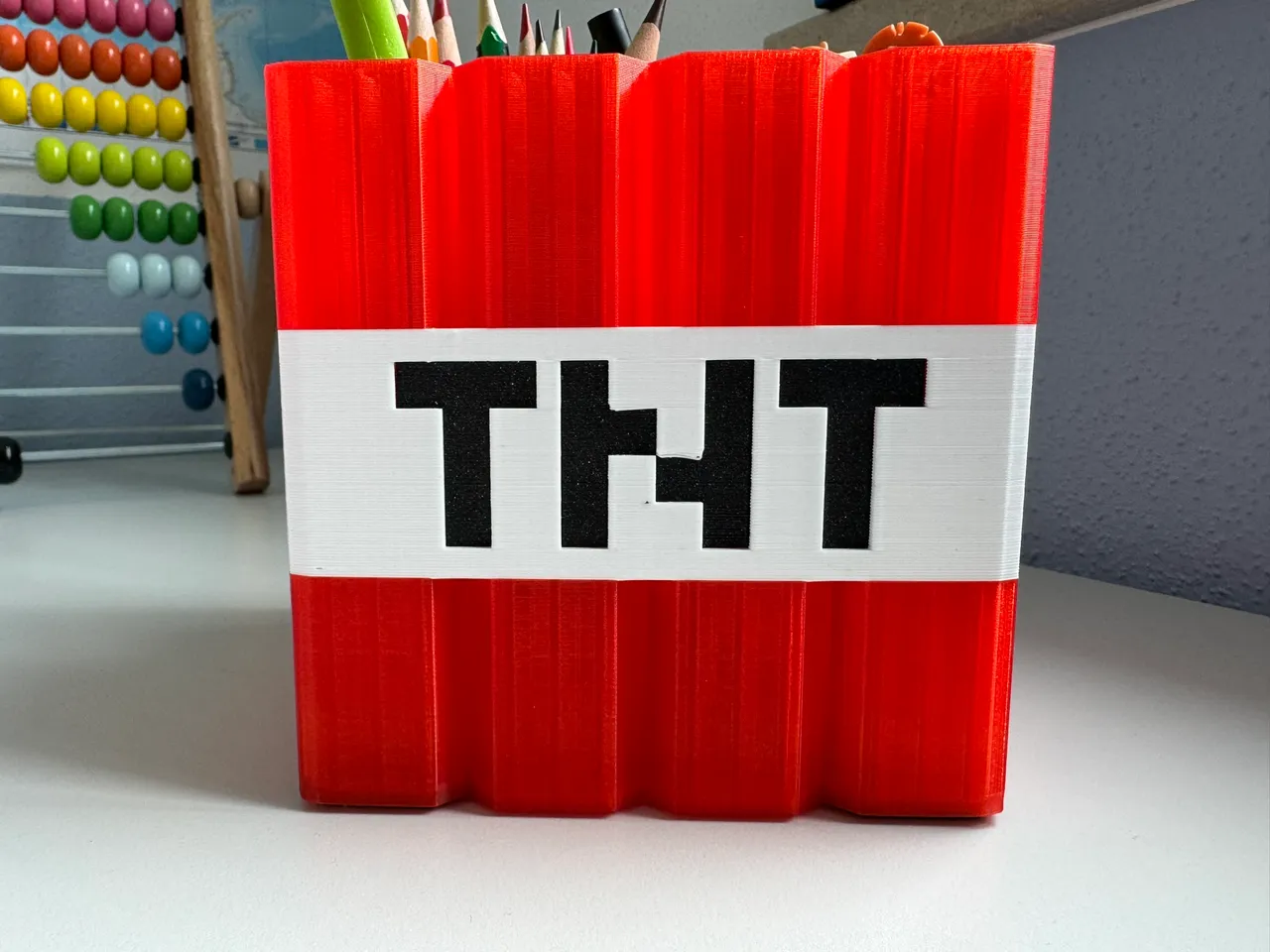 Minecraft TNT Desktop Pen Holder Box Multi-Color by LeinmuSe | Download ...
