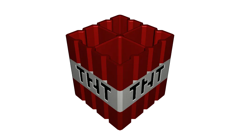 Minecraft TNT Desktop Pen Holder Box Multi-Color by LeinmuSe | Download ...