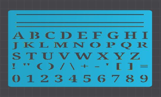 English alphabet writing template by FIN245 | Download free STL model ...