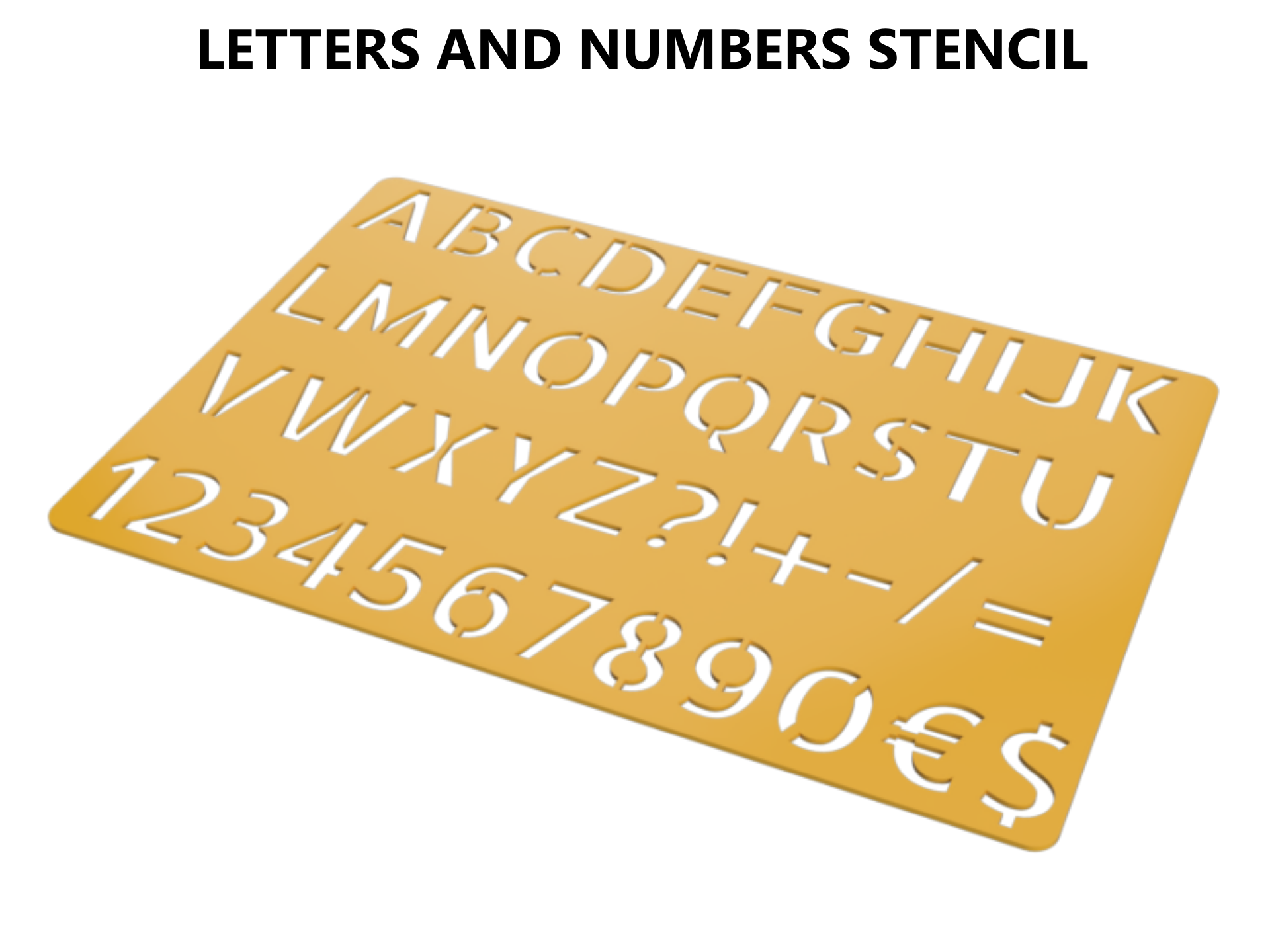 Stencil: Alphabet, Letters and Numbers by 🏆 SnaKKo | Download free STL ...