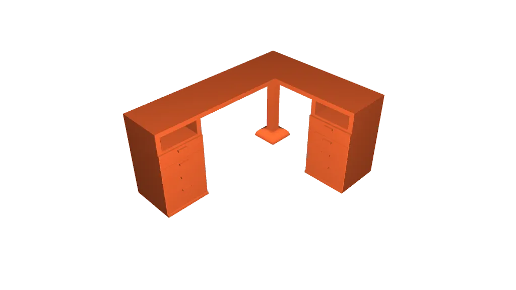 L desk by Capy Bara | Download free STL model | Printables.com