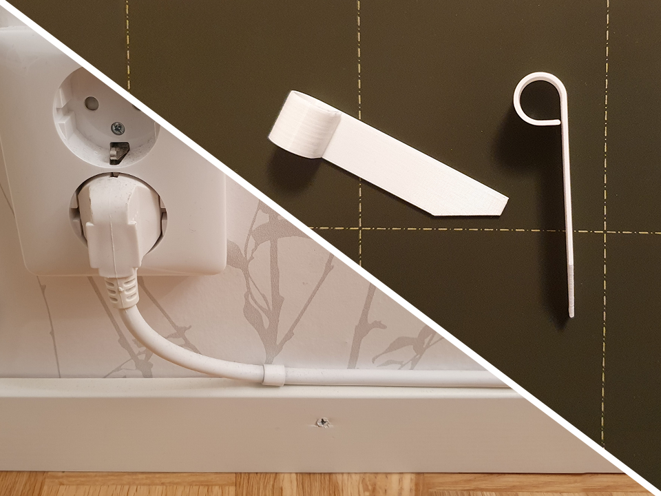 Cable clip with no screws or nails by Thomas H 3D | Download free STL ...
