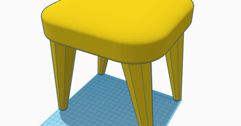 Just a little stool by Nina Máčová | Download free STL model ...
