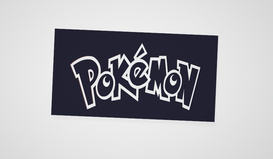 Pokemon logo drawing template by austin simon | Download free STL model ...