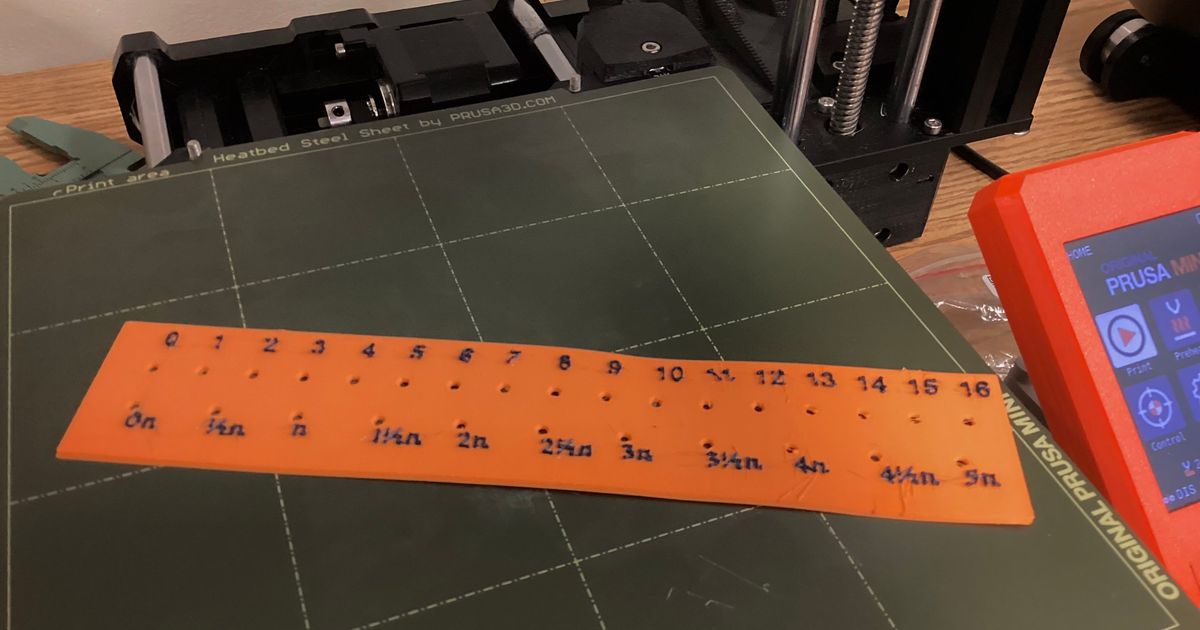 Pi Ruler by Plecostumous | Download free STL model | Printables.com