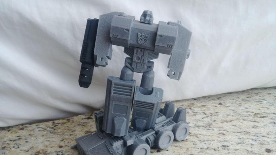 Transformable Megatron (Updated!) (single print, no support material ...