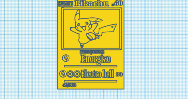 Improved Pikachu Pokémon card by SplendidMouse | Download free STL ...