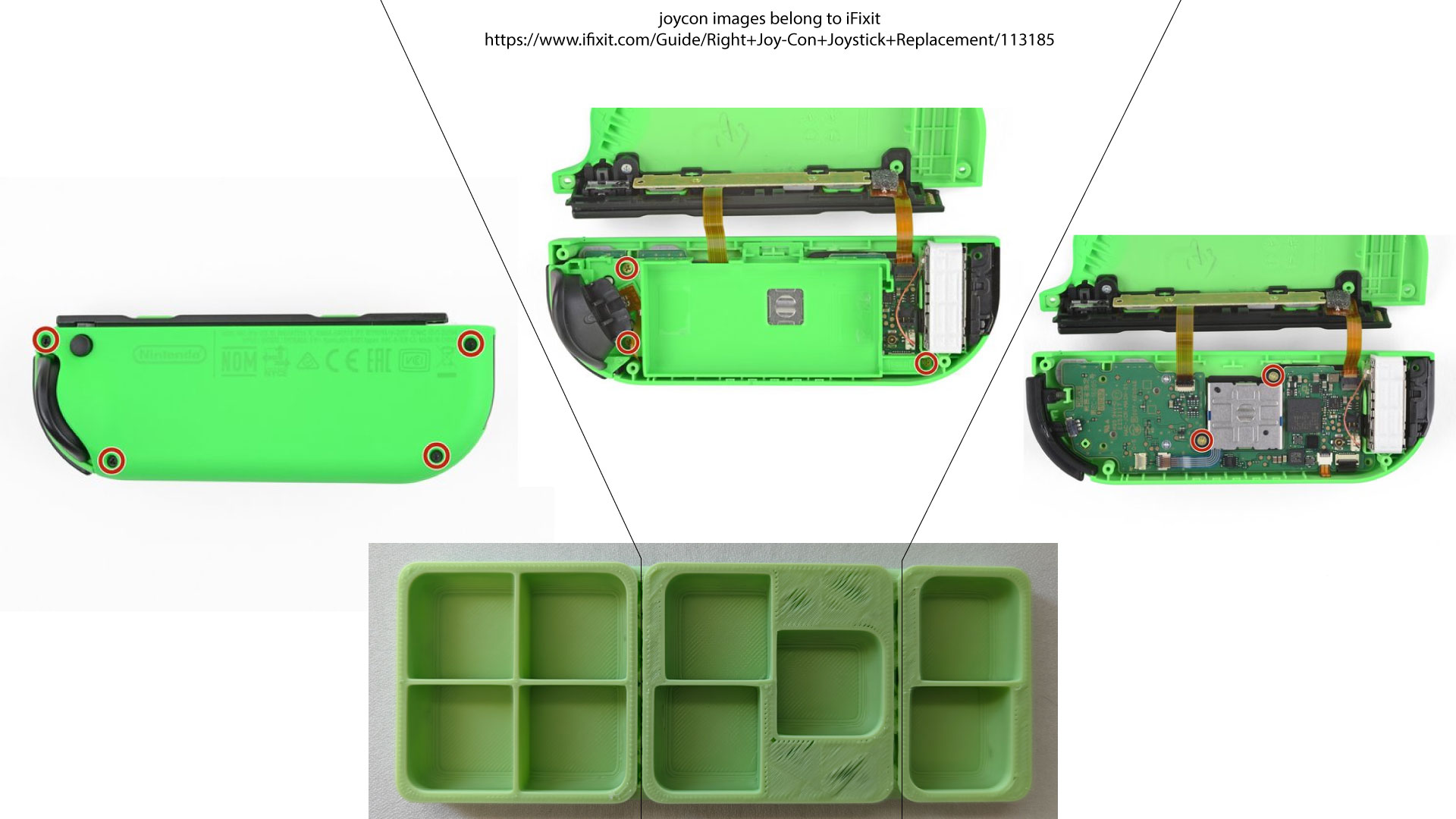 Screw Organizer - Joy-Con Stick Repair by Color Orb | Download free STL ...