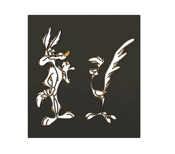 Coyote and Road Runner by Marvin | Download free STL model | Printables.com