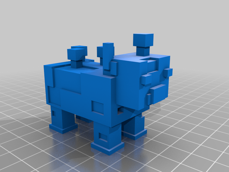 Minecraft Moobloom by Caleb Ferguson | Download free STL model ...