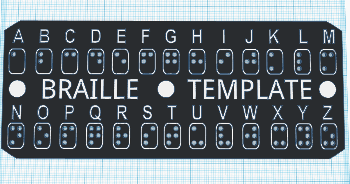 Braille Template Multicolor by 3Dinfinity | Download free STL model ...