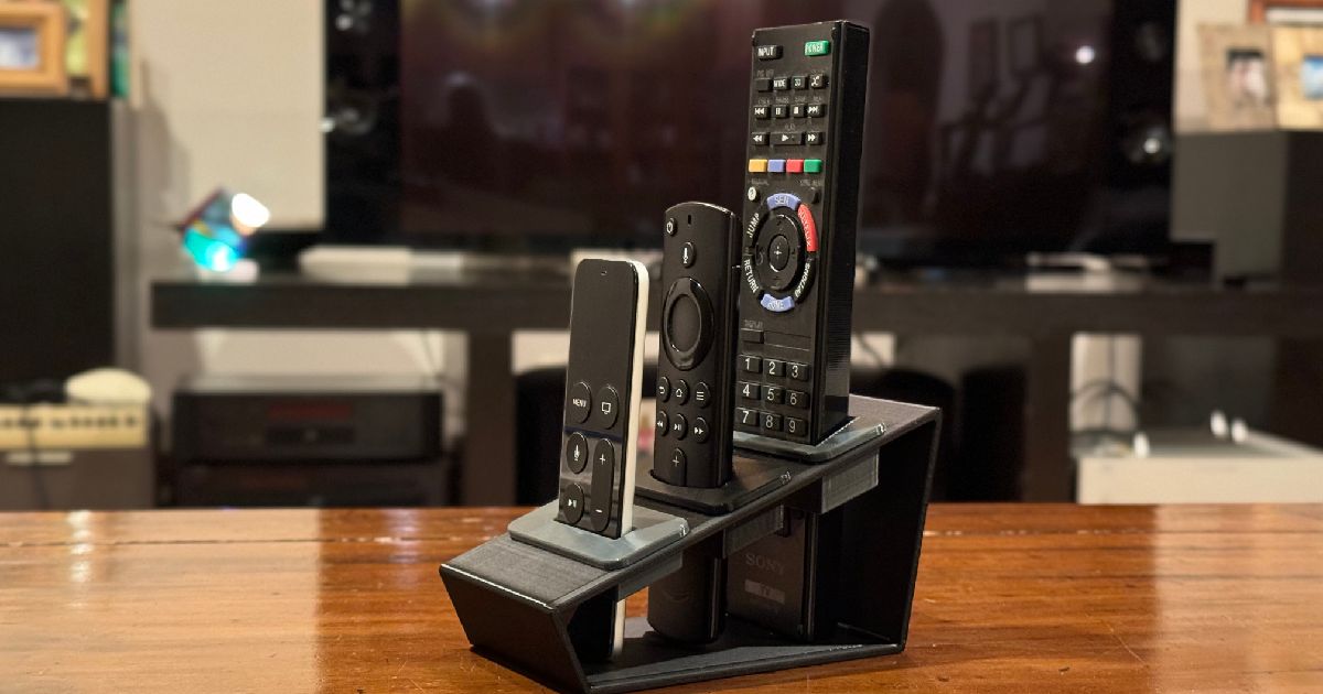 Customizable Parametric TV Remote Stand by crashkg | Download free STL ...