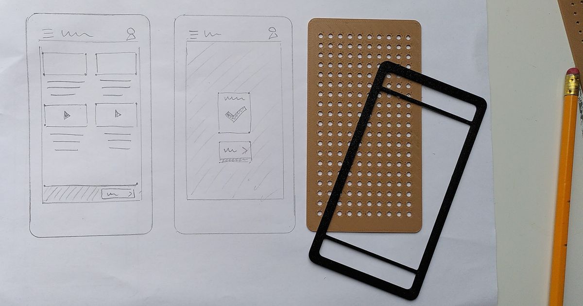 Mobile wireframing UX templates (grid dots, menu bars) by Julius ...