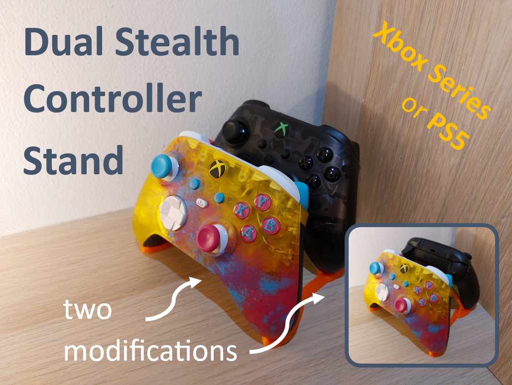 Dual Stealth Xbox and PS5 Controller Stand by Repoholy | Download free ...