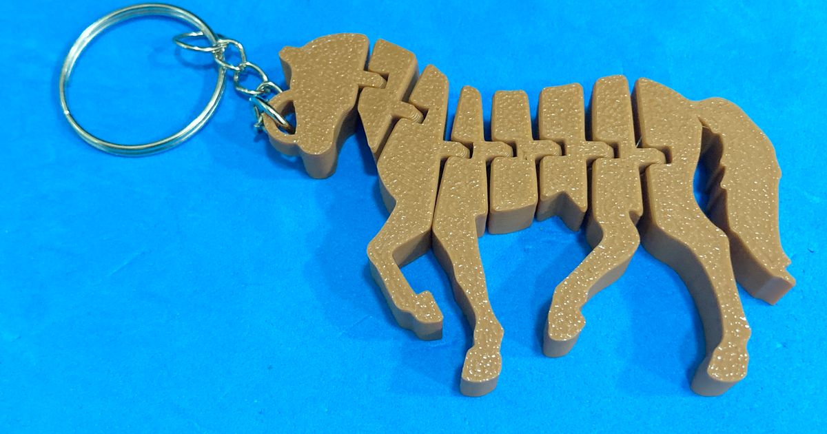 Articulated Horse keychain / Llaver caballo articulado by Franchescor ...