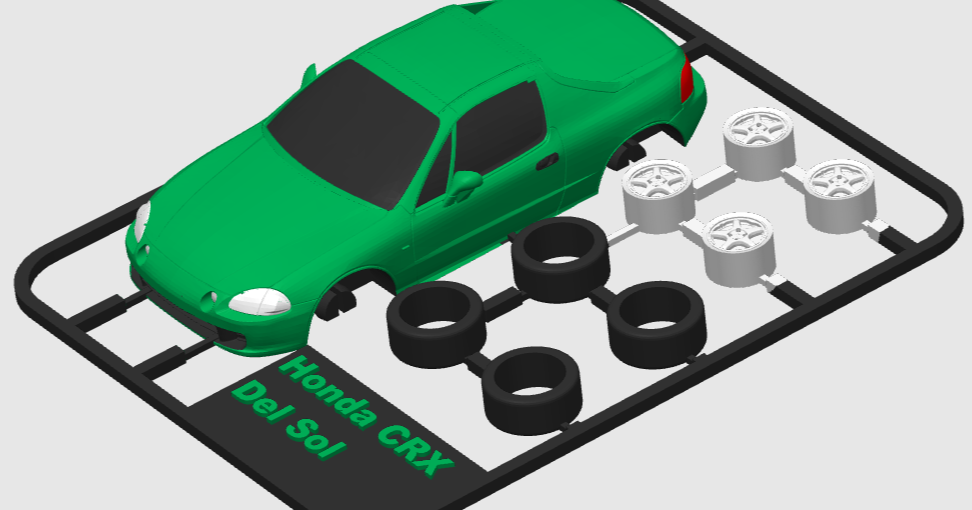 Honda CRX Del Sol kit card by Jerryie | Download free STL model ...
